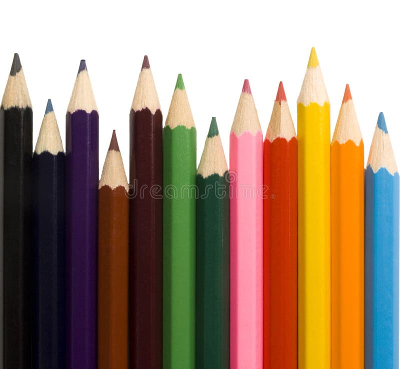 Color pencils collage stock photo. Image of group, preschool - 22702824