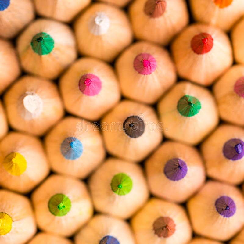 Color pencils close-up stock photo. Image of design, office - 88905708