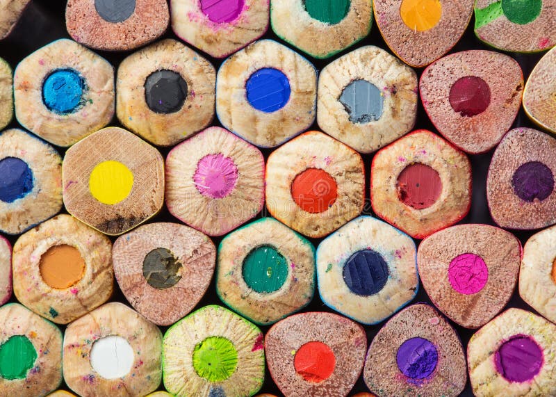 Color Pencils Close-up Photo Stock Image - Image of green, paper: 53786803