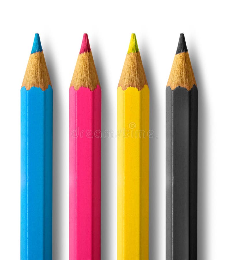 Color pencils cmyk stock photo. Image of cmyk, wood, pencil - 19833872