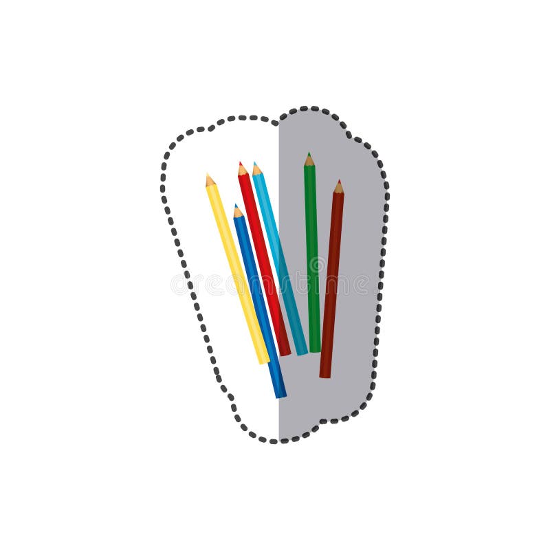 Color pencils color icon stock illustration. Illustration of creative ...