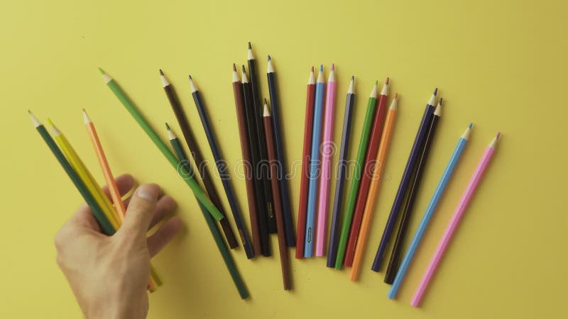 Color Pencils for Drawing in Motion Stock Video - Video of effect, desk ...