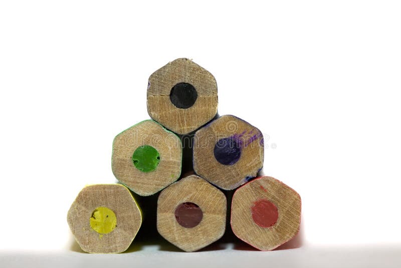 Color pencils stack stock photo. Image of colorful, office - 6518710