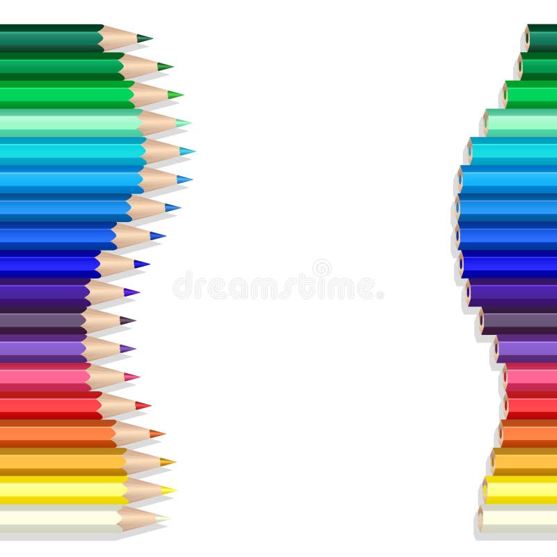 Crayons Wave stock vector. Illustration of colored, pencil - 4942356