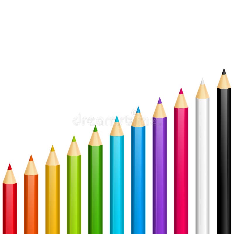Small pencils set stock vector. Illustration of colorful - 11205152