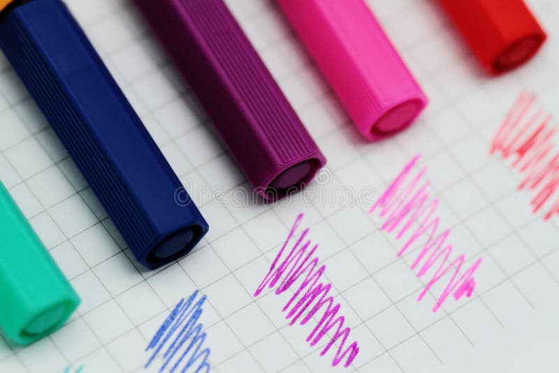 Color pens stock image. Image of colour, design, color - 28234677