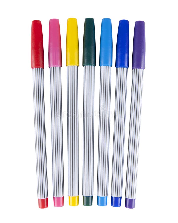 Color pens stock image. Image of rainbow, group, education - 24111779