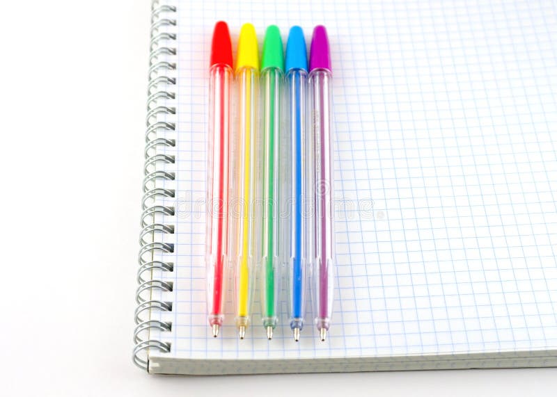 Color pens stock photo. Image of list, copy, blank, page - 32030530