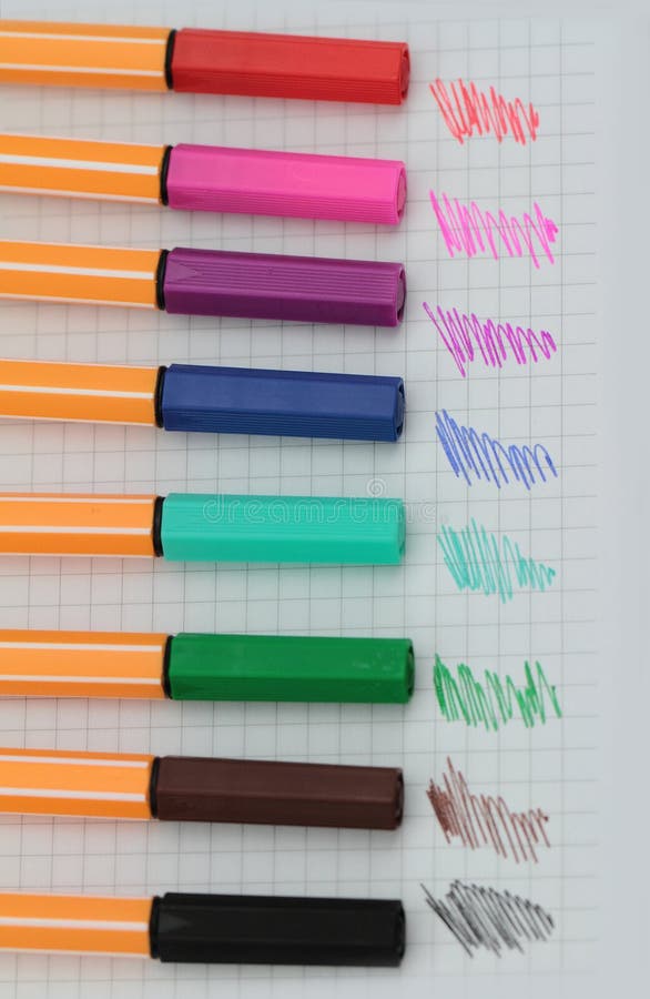 Color pens stock photo. Image of pens, abstract, paintings - 32904472
