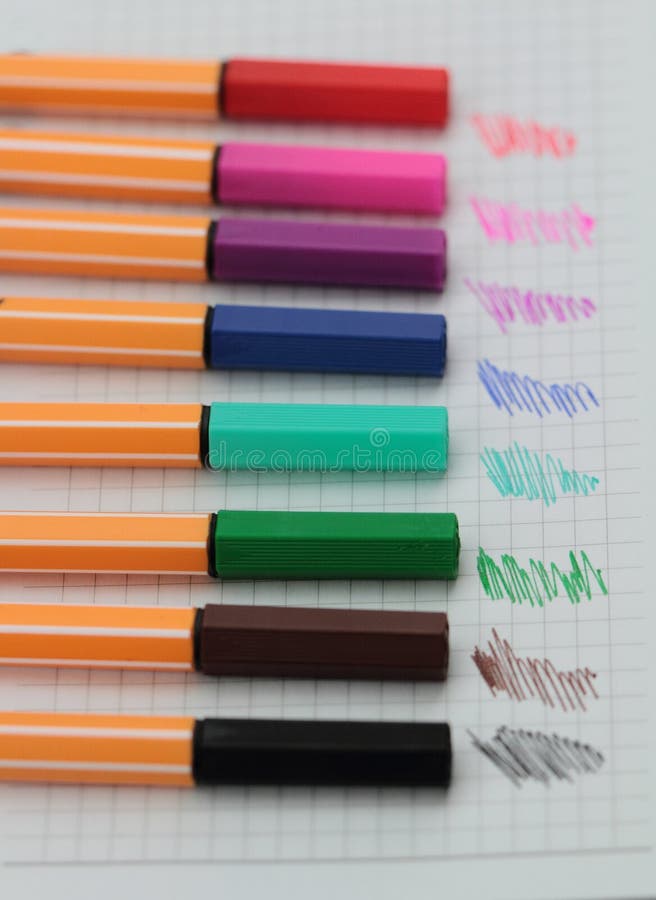 Color pens stock photo. Image of black, creativity, pattern - 34568436