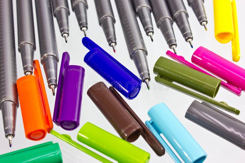 Color pens stock image. Image of stationery, pens, markers - 30519157