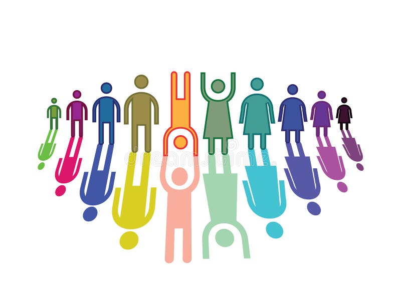 Color people symbols stock illustration. Illustration of space - 25165009