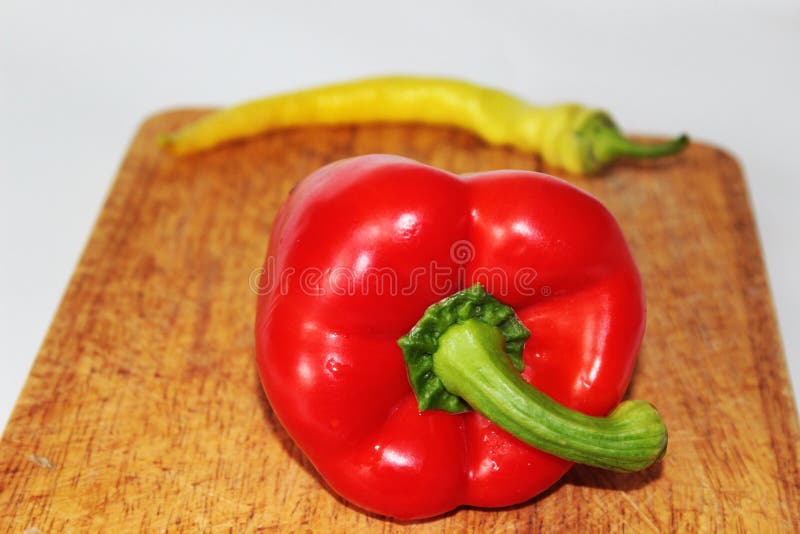 Color pepper stock image. Image of peppers, pepper, wooden - 56735681