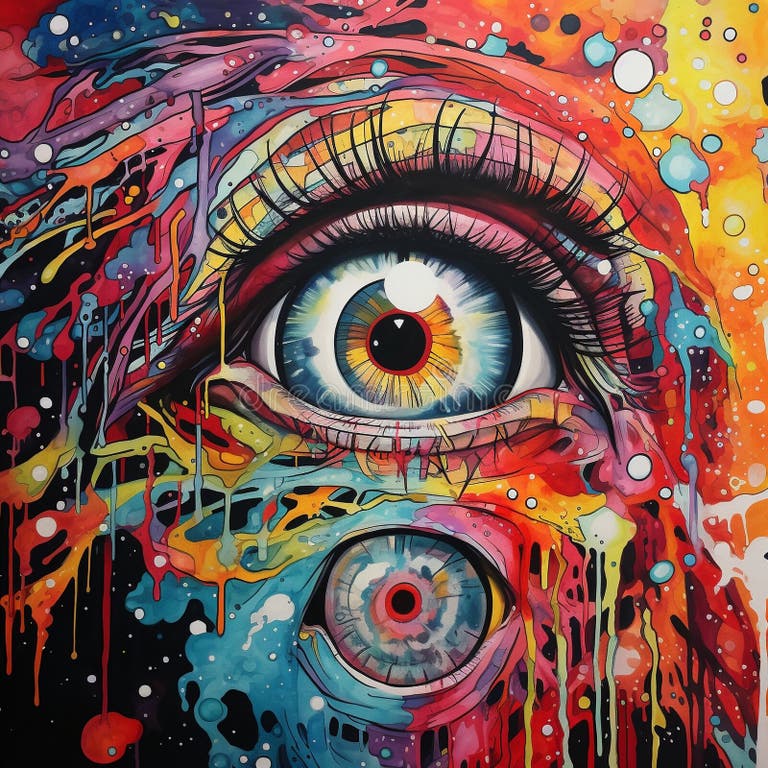 Color Perception of Reality. Lsd Drugs Stock Illustration ...