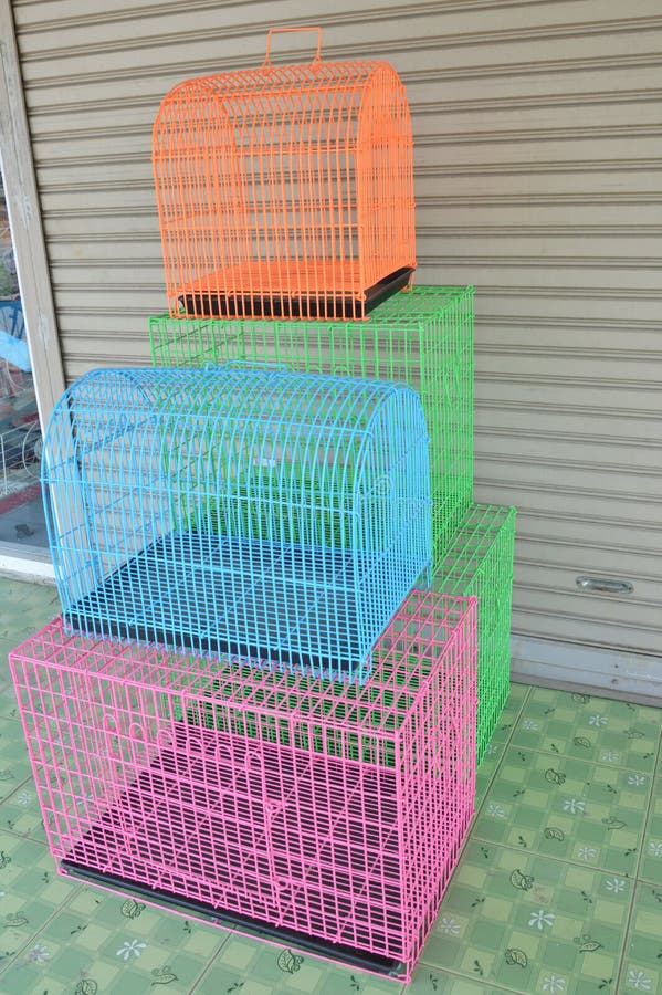 Color Pet Cage in Many Size Stock Photo - Image of hardware, security ...