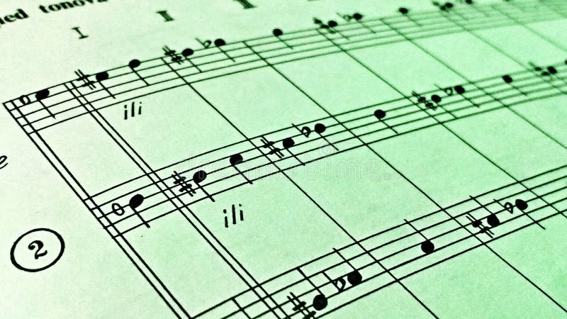 Music notes on the sheet stock photo. Image of random - 220011664