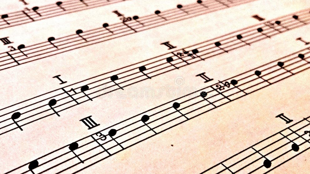 Music notes on the sheet stock image. Image of random - 220011683