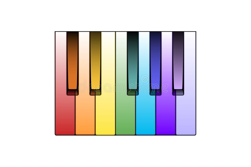 Color Piano Keys stock vector. Illustration of music - 14343650