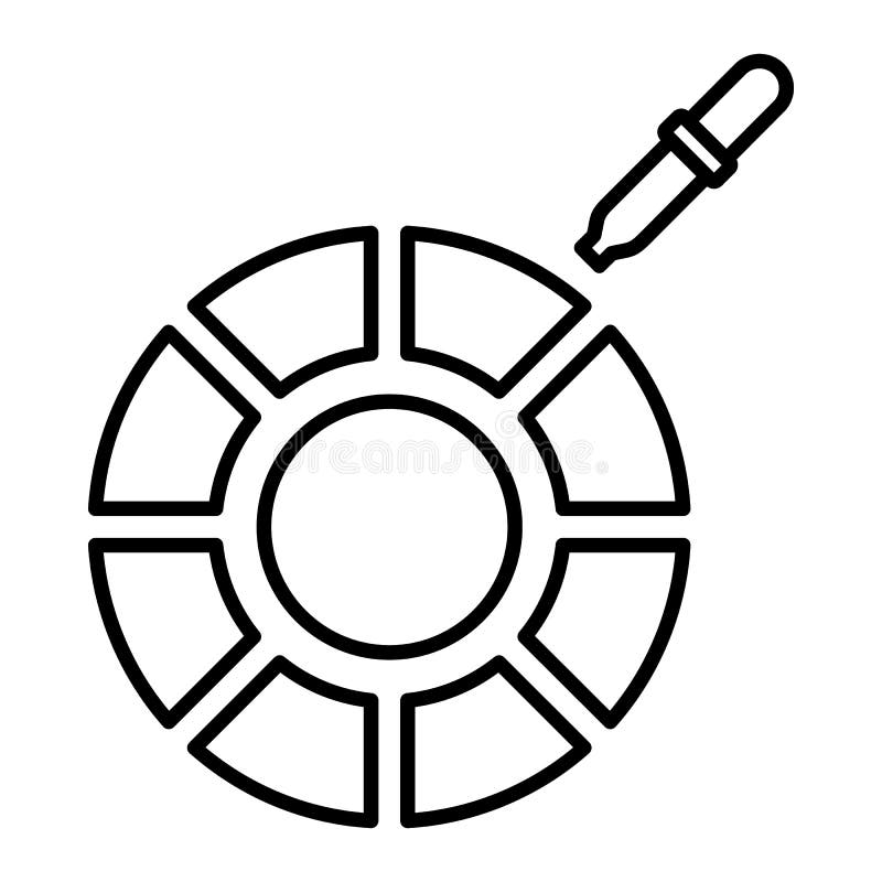 Color Picker Icon, Outline Style Stock Vector - Illustration of ...