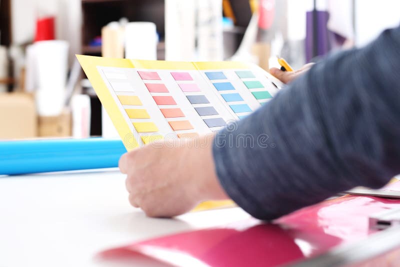 Paint color sampler. stock photo. Image of comparison - 112813644