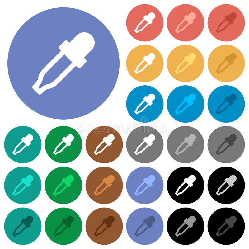 Color Picker Round Flat Multi Colored Icons Stock Vector - Illustration of colors, buttons ...