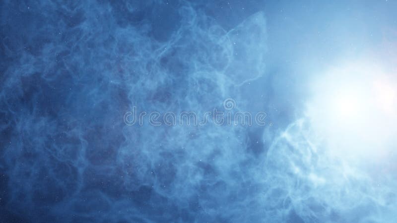 Color Picture of the Galaxy, Blue Nebula Stock Illustration ...
