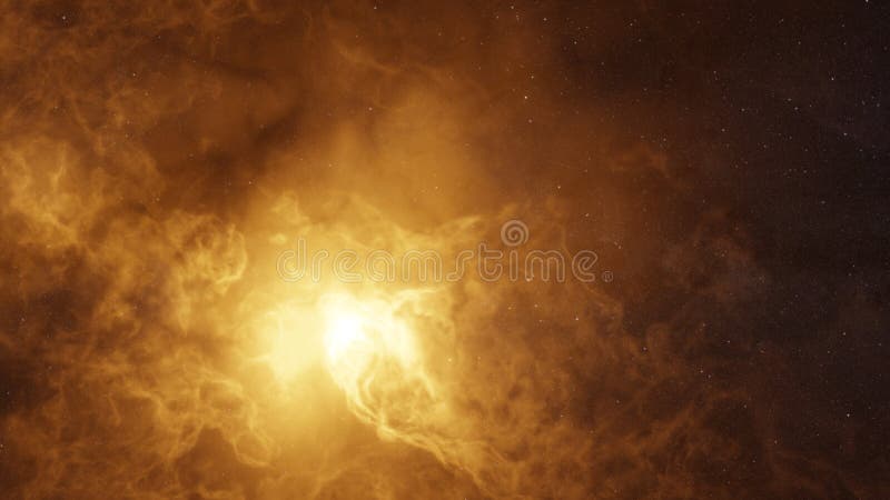 Color Picture of the Galaxy, Orange Nebula Stock Illustration ...
