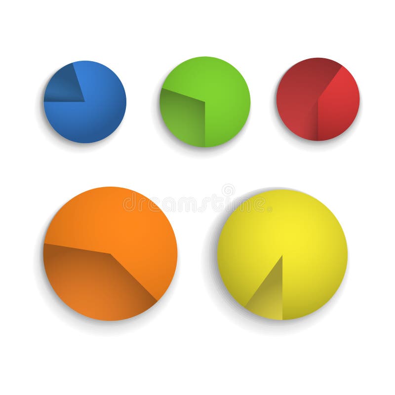 Color Pie-chart Diagram Collection Stock Vector - Illustration of ...