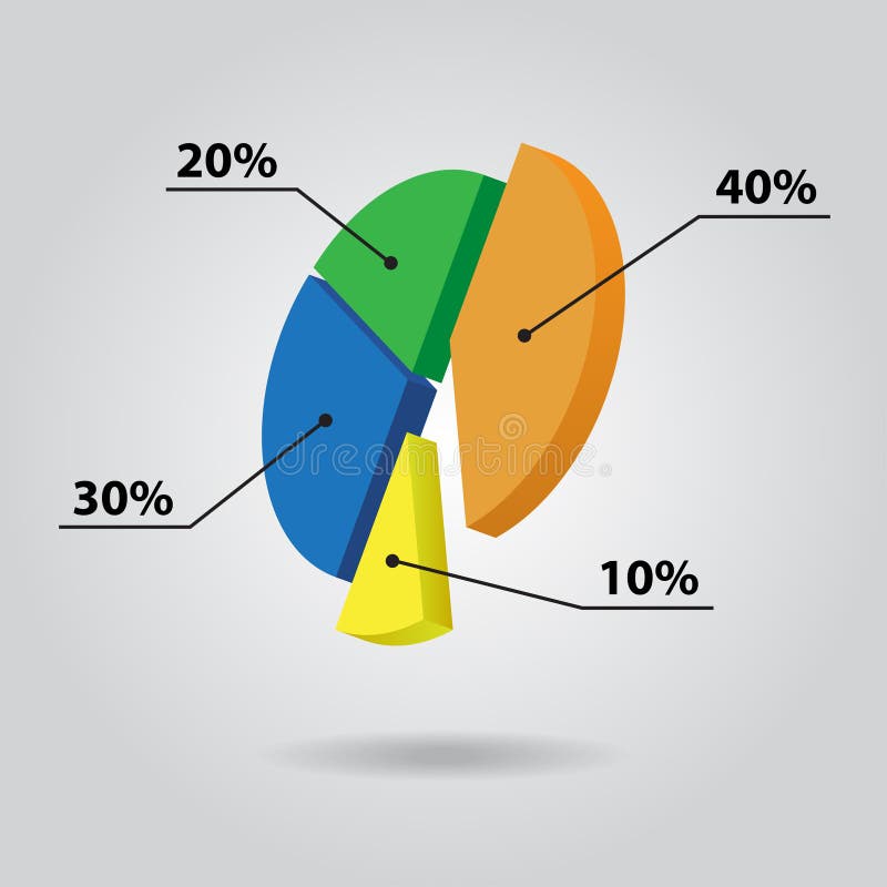 Color Pie Chart - with Text Stock Vector - Illustration of finance ...
