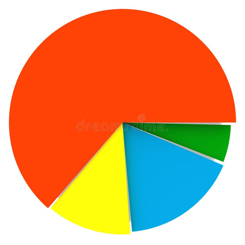 Color Pie Diagram stock illustration. Illustration of graph - 17994181