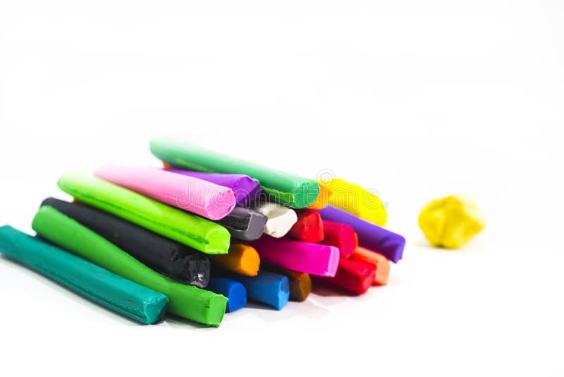 Color Pieces of Plasticine. Stock Photo - Image of multicolored ...