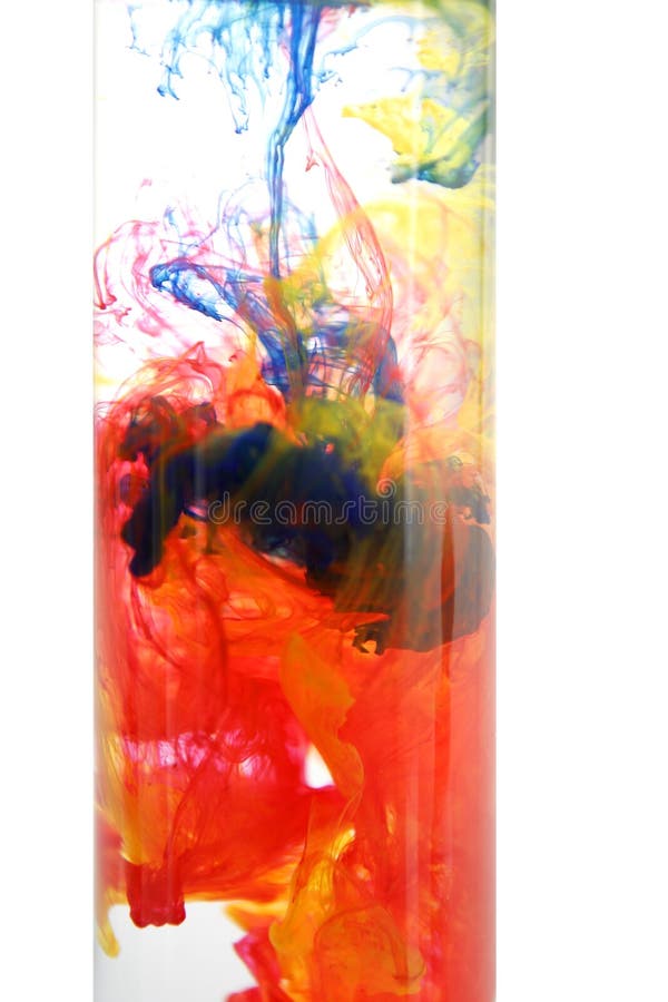 Color Pigments into the Water Making Clouds Stock Image - Image of ...