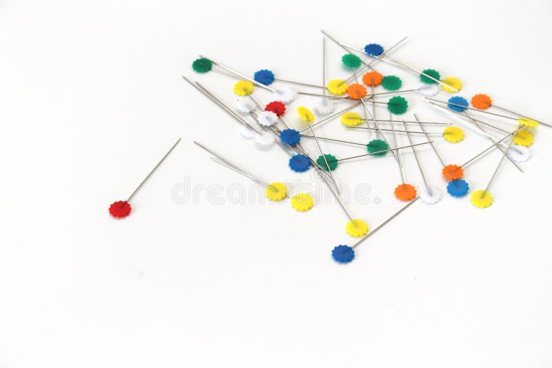 Color pins in making cloth stock image. Image of blue - 135962321