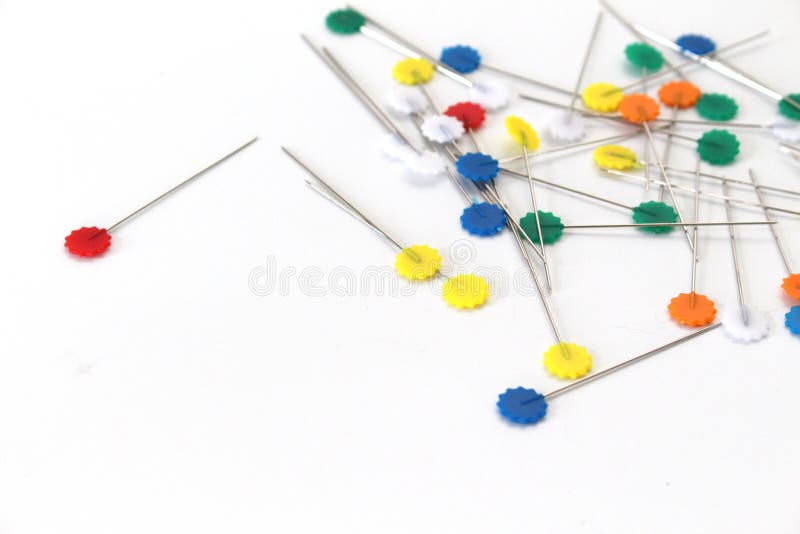Color pins in making cloth stock photo. Image of needle - 134550220
