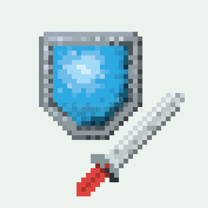 Pixelated Shield Stock Illustrations – 527 Pixelated Shield Stock ...