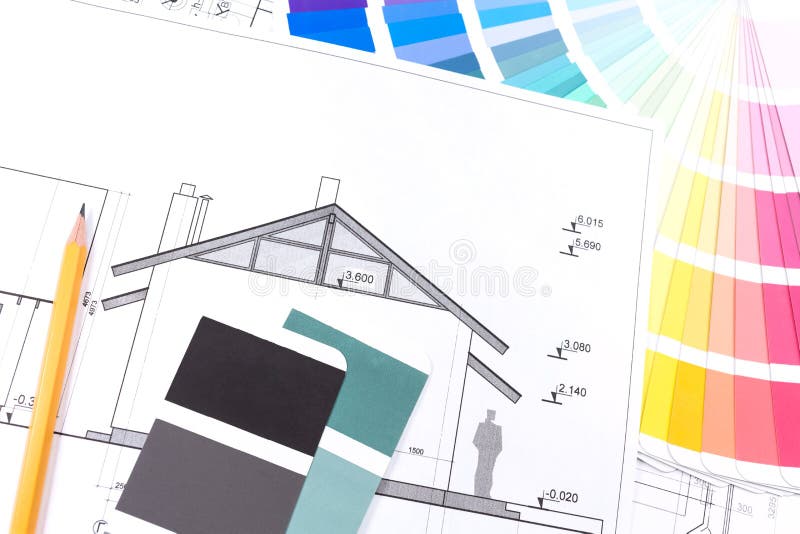 Color planning stock image. Image of cottage, palette - 39728449