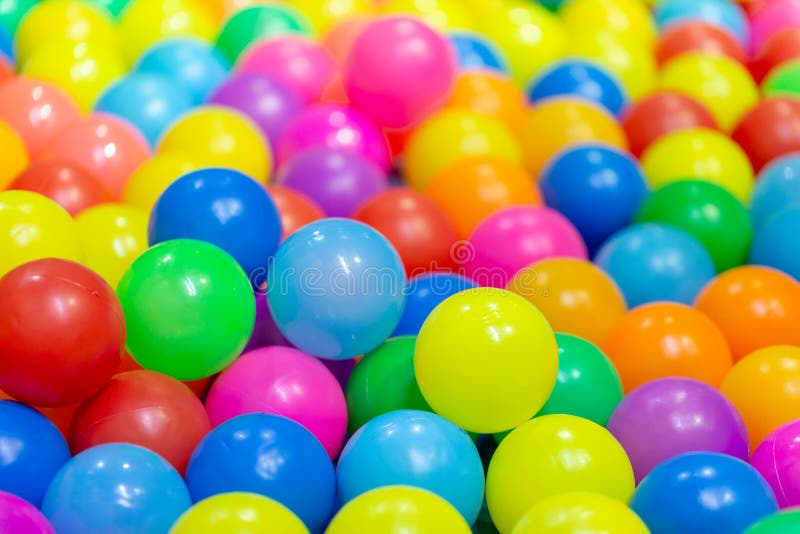 Color Plastic Balls on Children& X27;s Playground Stock Photo - Image ...