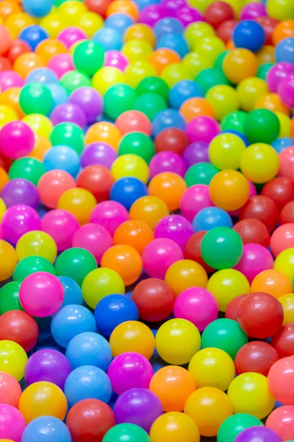 Color Plastic Balls on Children& X27;s Playground Stock Image - Image ...