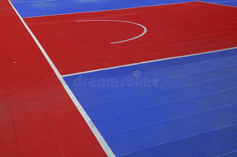 Color Plastic Basketball Court Stock Photo - Image of movement, plastic ...