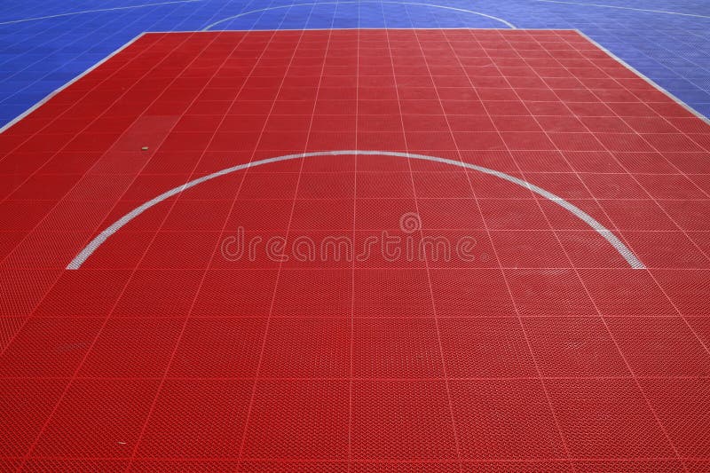 Color Plastic Basketball Court Stock Photo - Image of movement, field ...