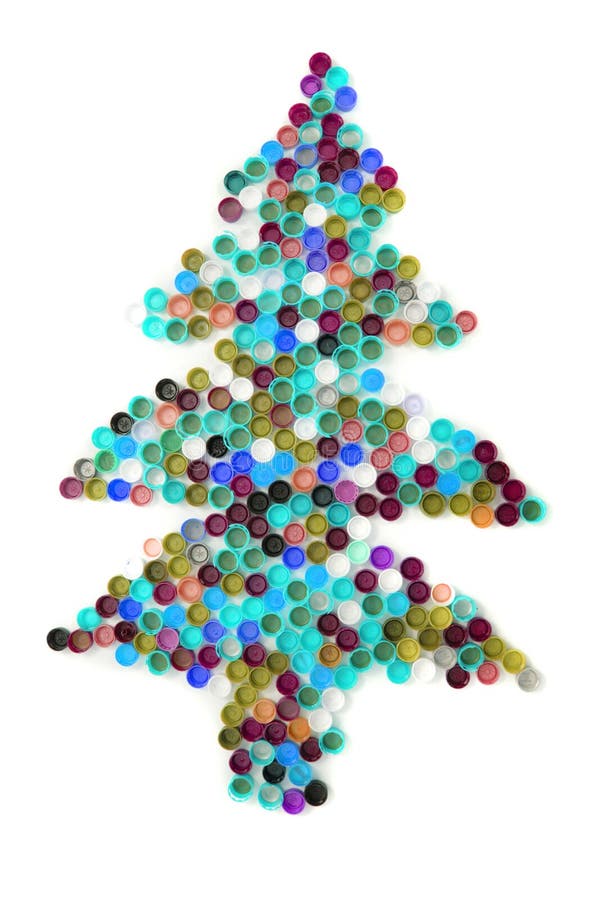 Plastic Christmas Tree Isolated Stock Image - Image of celebration ...