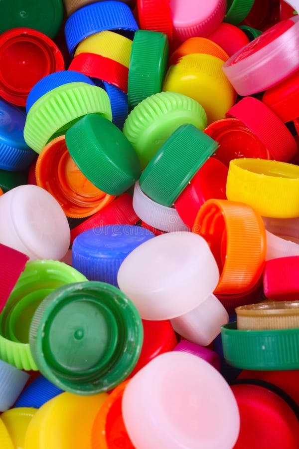 Color Plastic Caps (from PET) Stock Photo - Image of recyclable ...