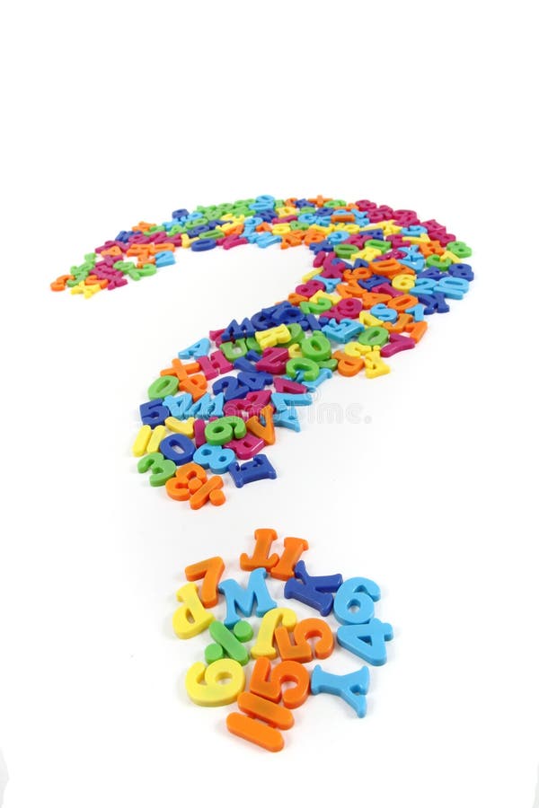 Question from the Plastic Caps Stock Photo - Image of point, rainbow ...