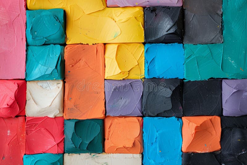 Color plasticine in blocks stock image. Image of rainbow - 329537477