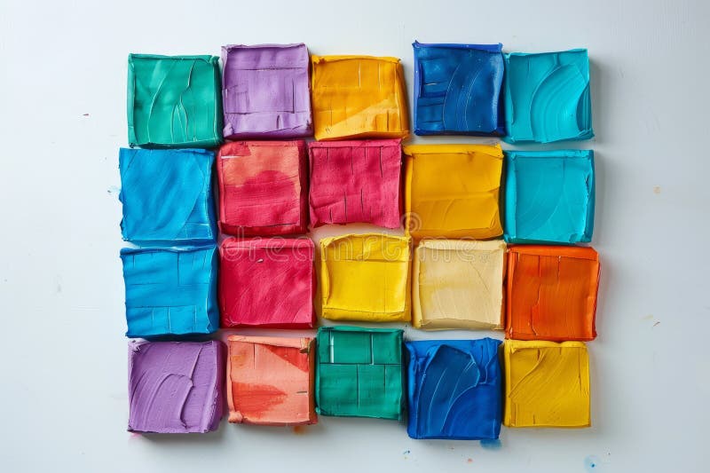 Color plasticine in blocks stock photo. Image of striped - 329537484