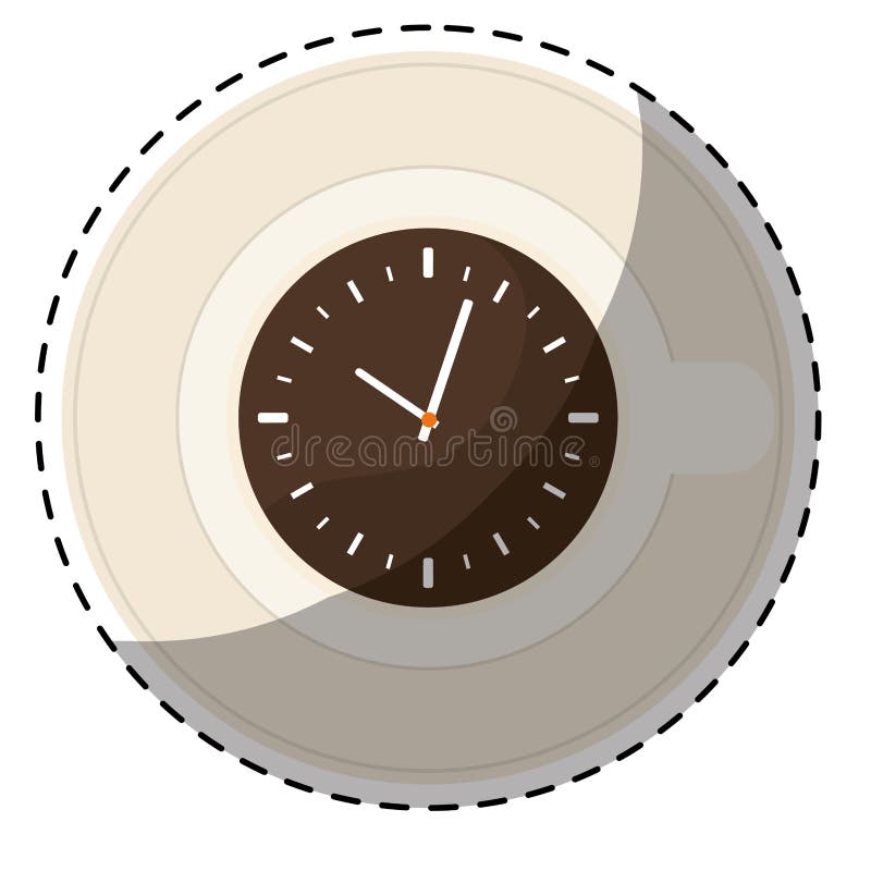 Color Plate with a Chocolate Clock Inside Stock Illustration ...