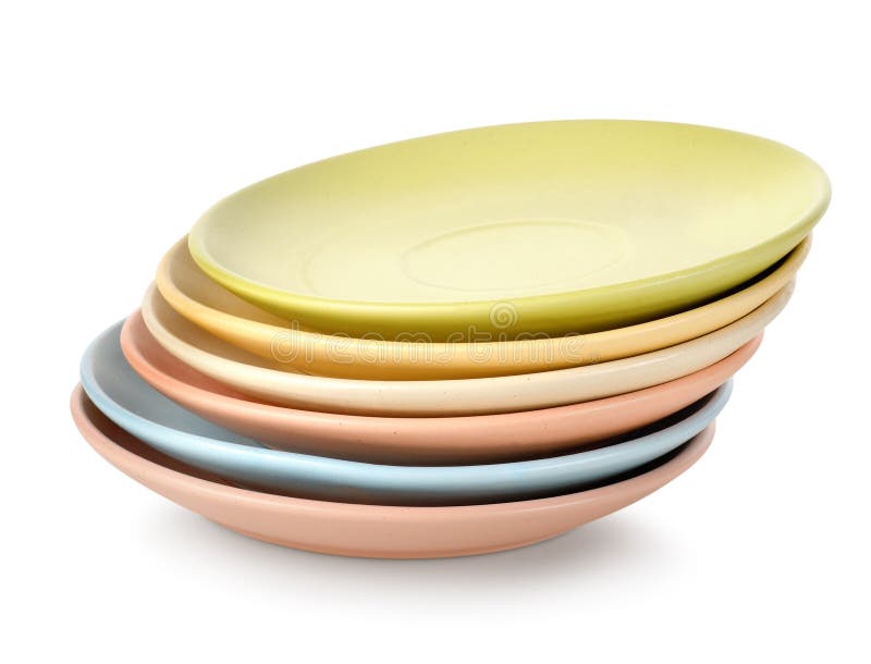 Stack of porcelain plates stock image. Image of white - 13492201
