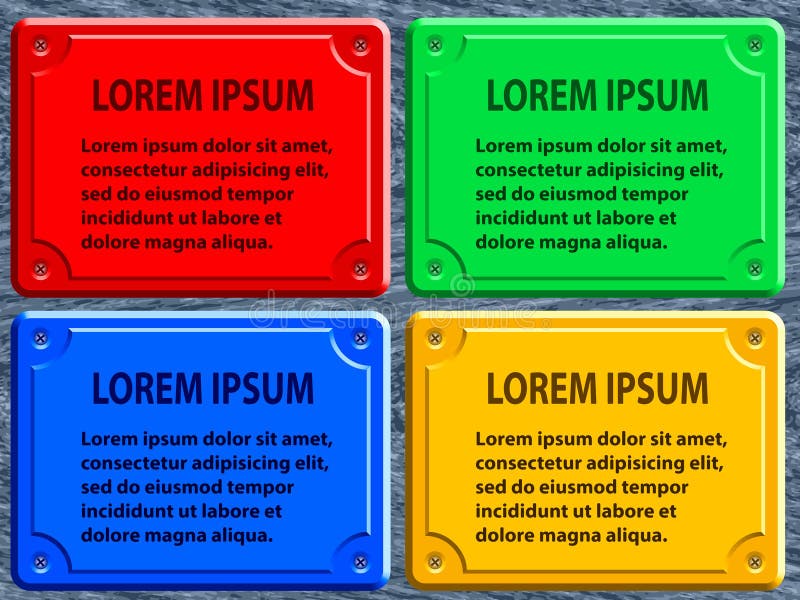 Color plates set stock vector. Illustration of memorable - 80410064