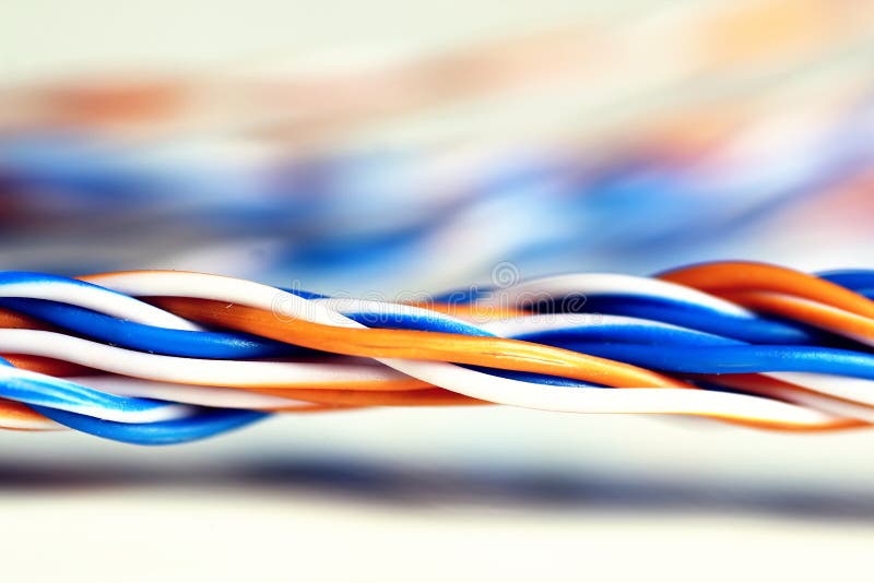 Color plug wire lan stock photo. Image of braided, communication - 79691180