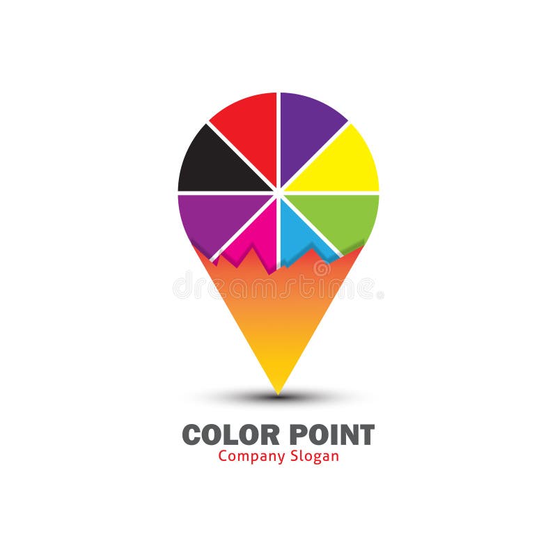 Color Point Logo Design for Paint Shop Place Stock Vector ...